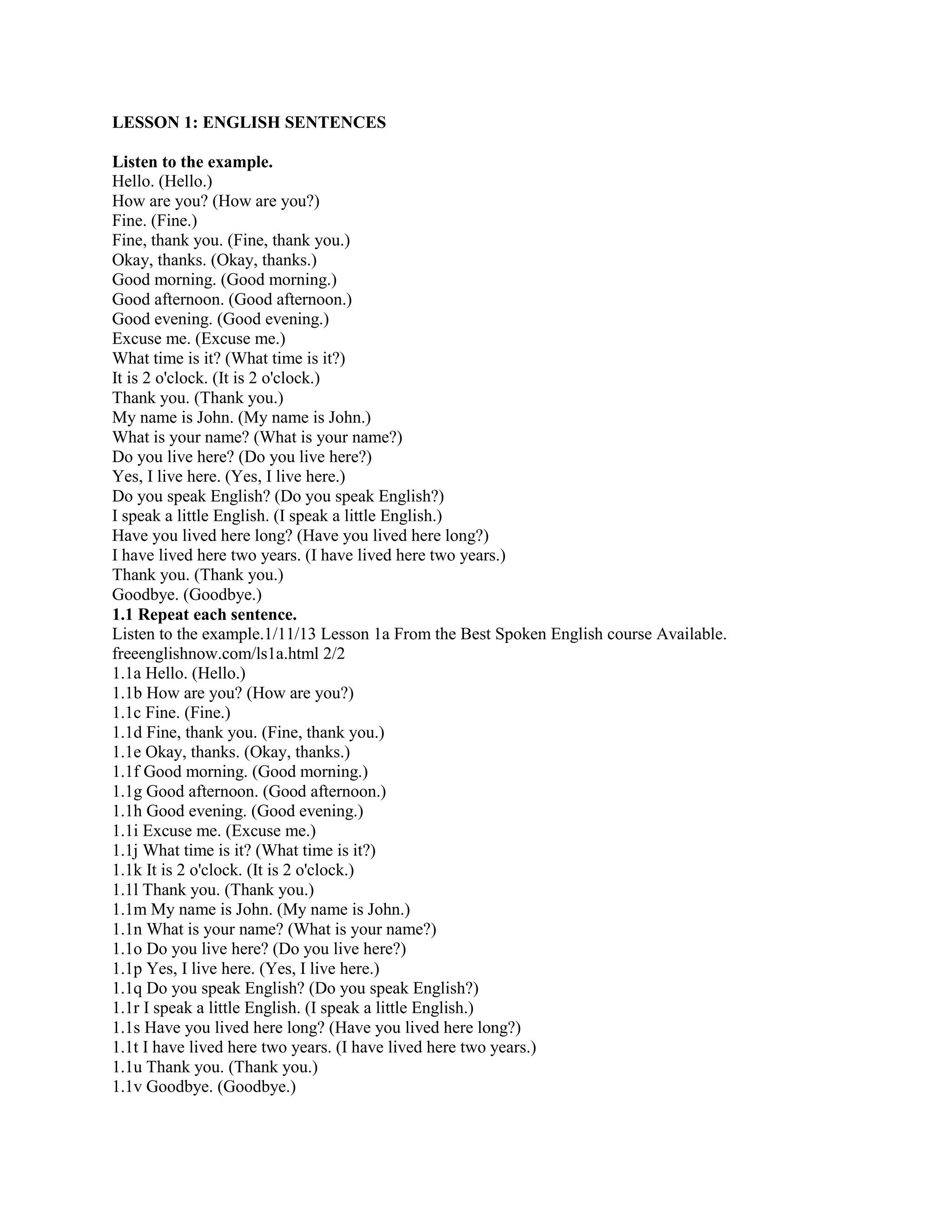 English course | PDF