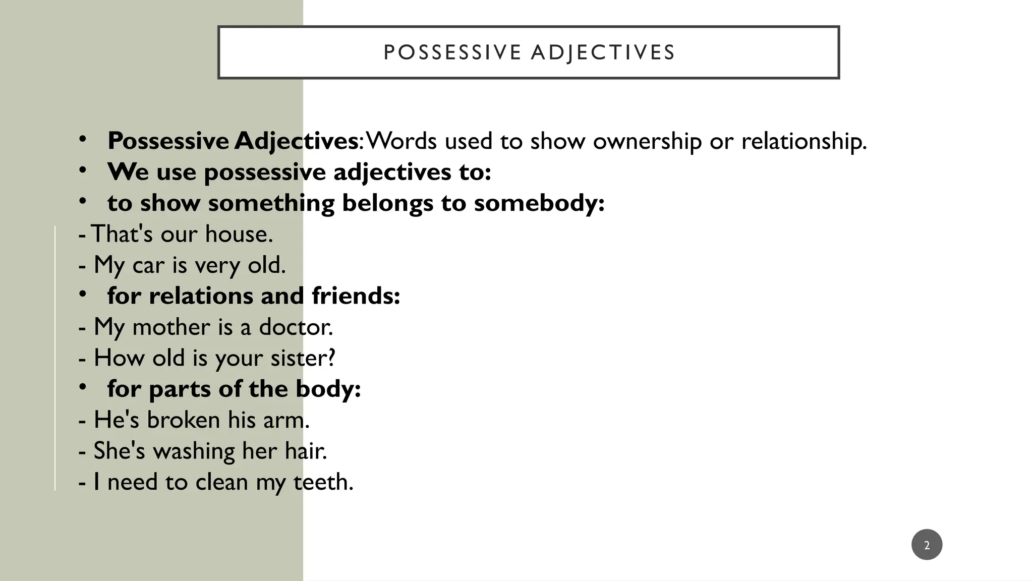 Possessive adjective, verb to have verb to do .pptx