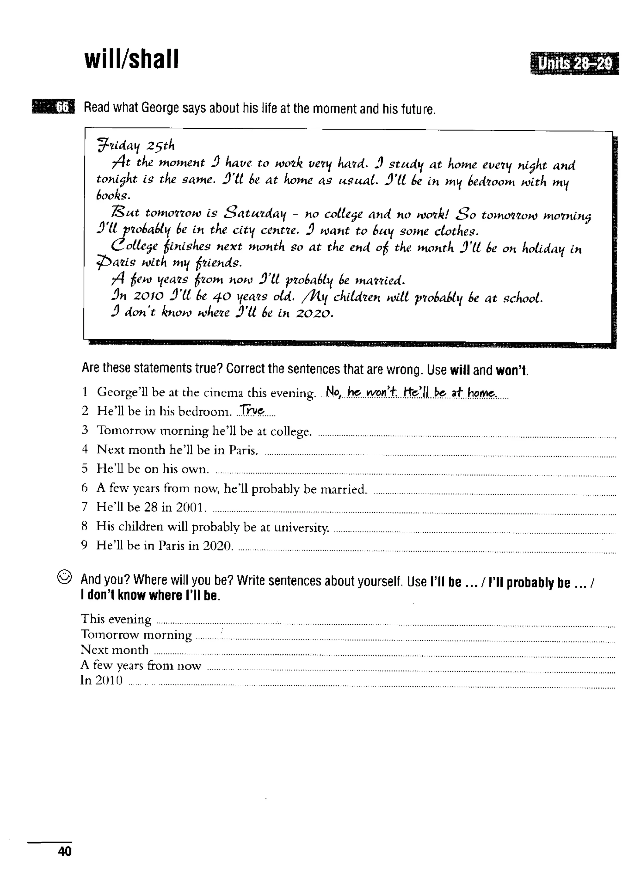 English course: essential grammar in use supplementary exercises | PDF