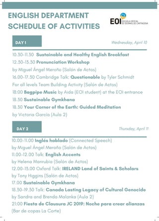 English cultural programme | PDF