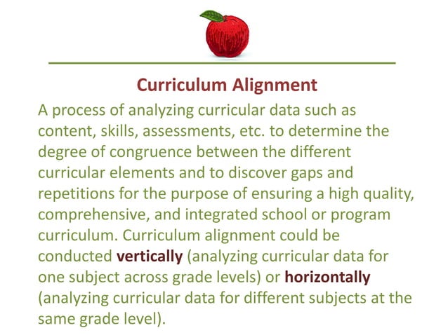 Curriculum Mapping & Analysis: Basic Definitions | PPT