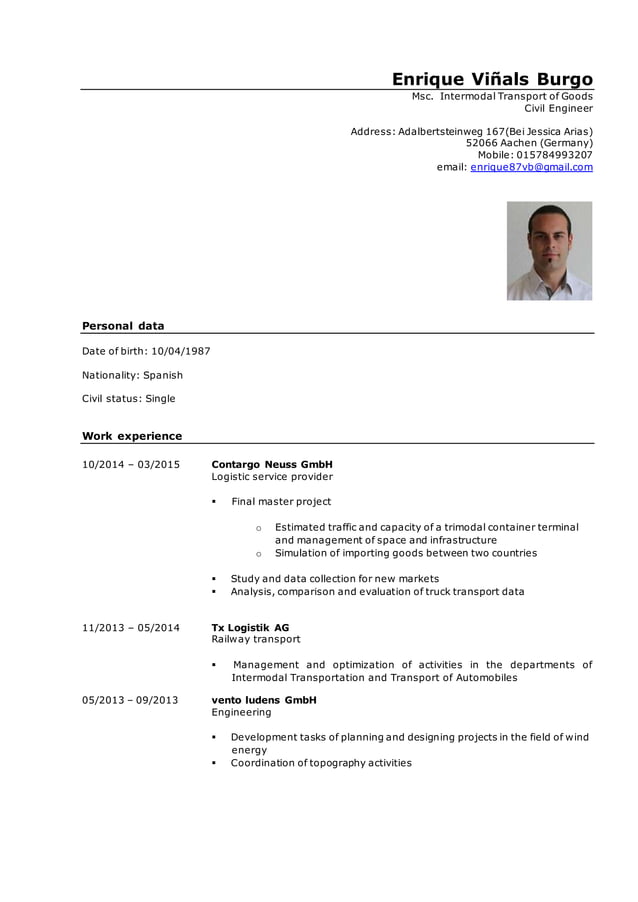 English cv2015 | PDF