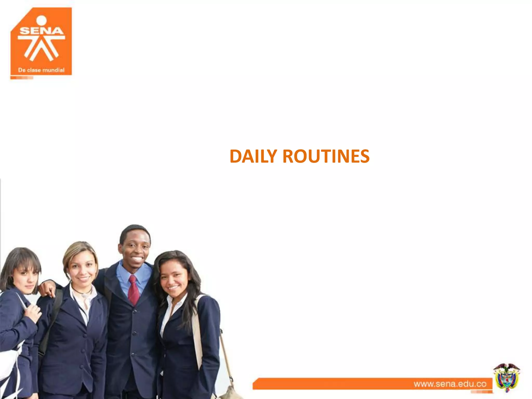 English daily routines | PPTX