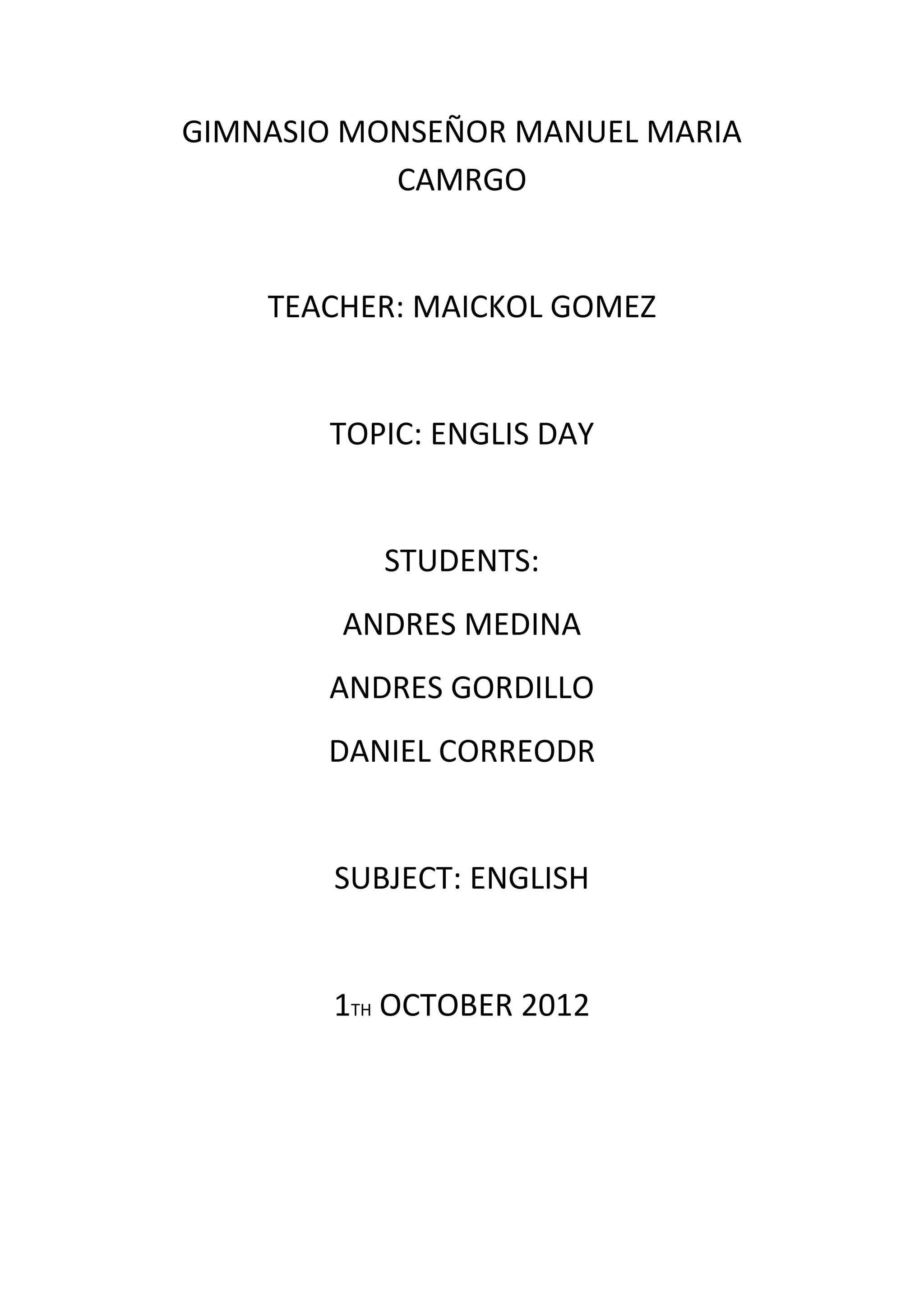 English day | DOCX