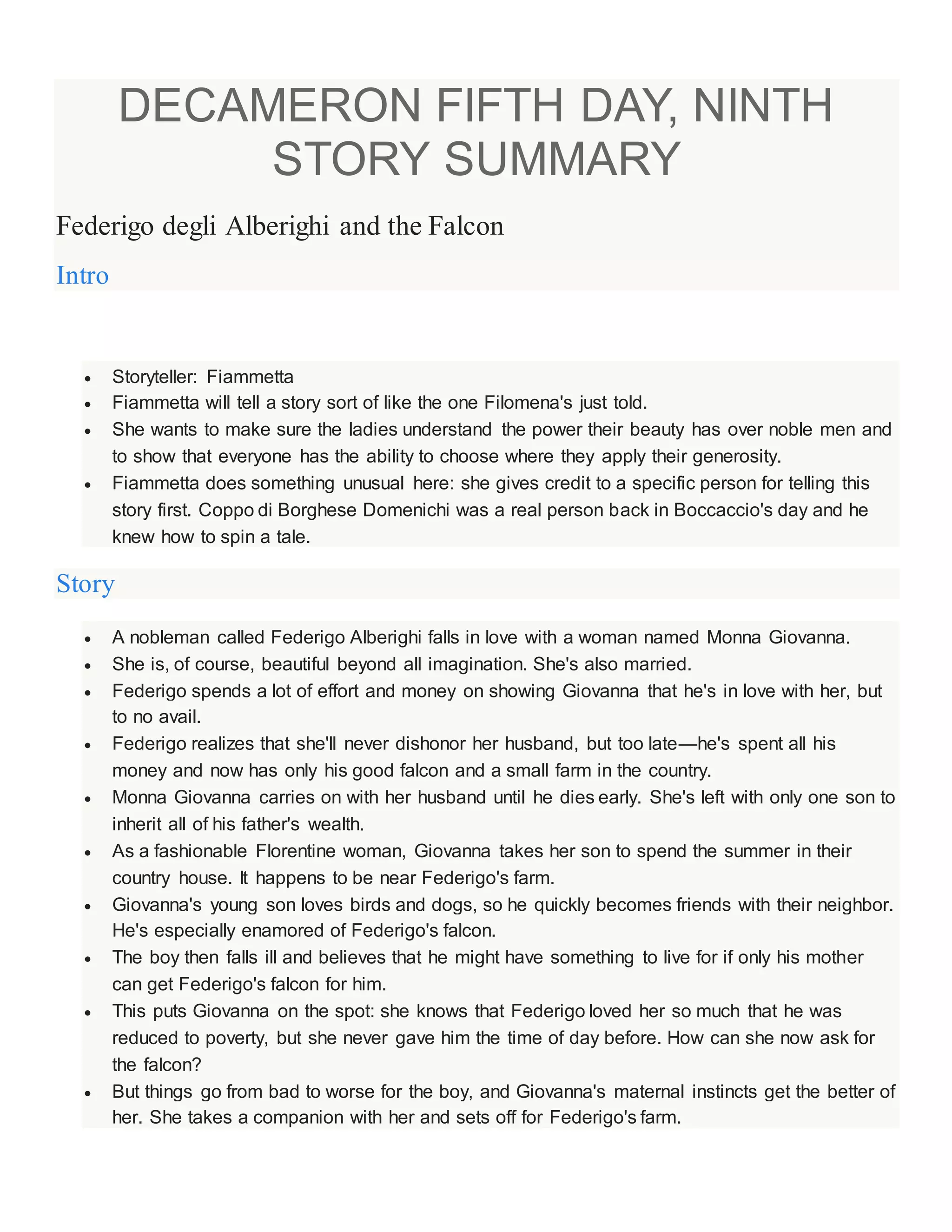 English decameron fifth day, ninth night | DOCX