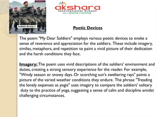 My dear Soldiers written by A.P.J. Abdul Kalam | PPTX