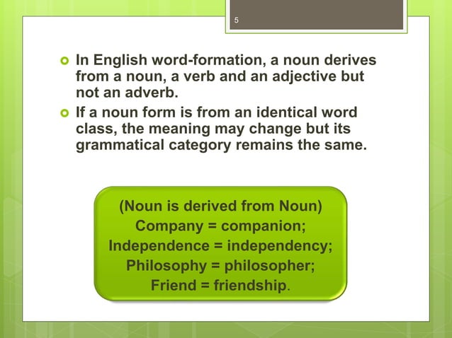 English derivational morphology | PPTX | Geology | Science