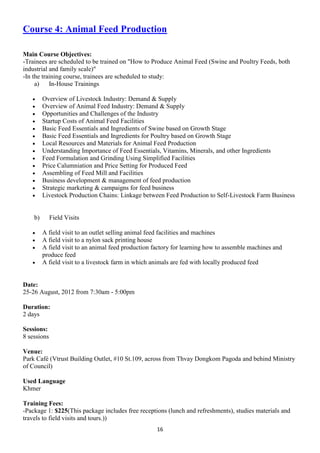 English details of training course in swine farm management | PDF