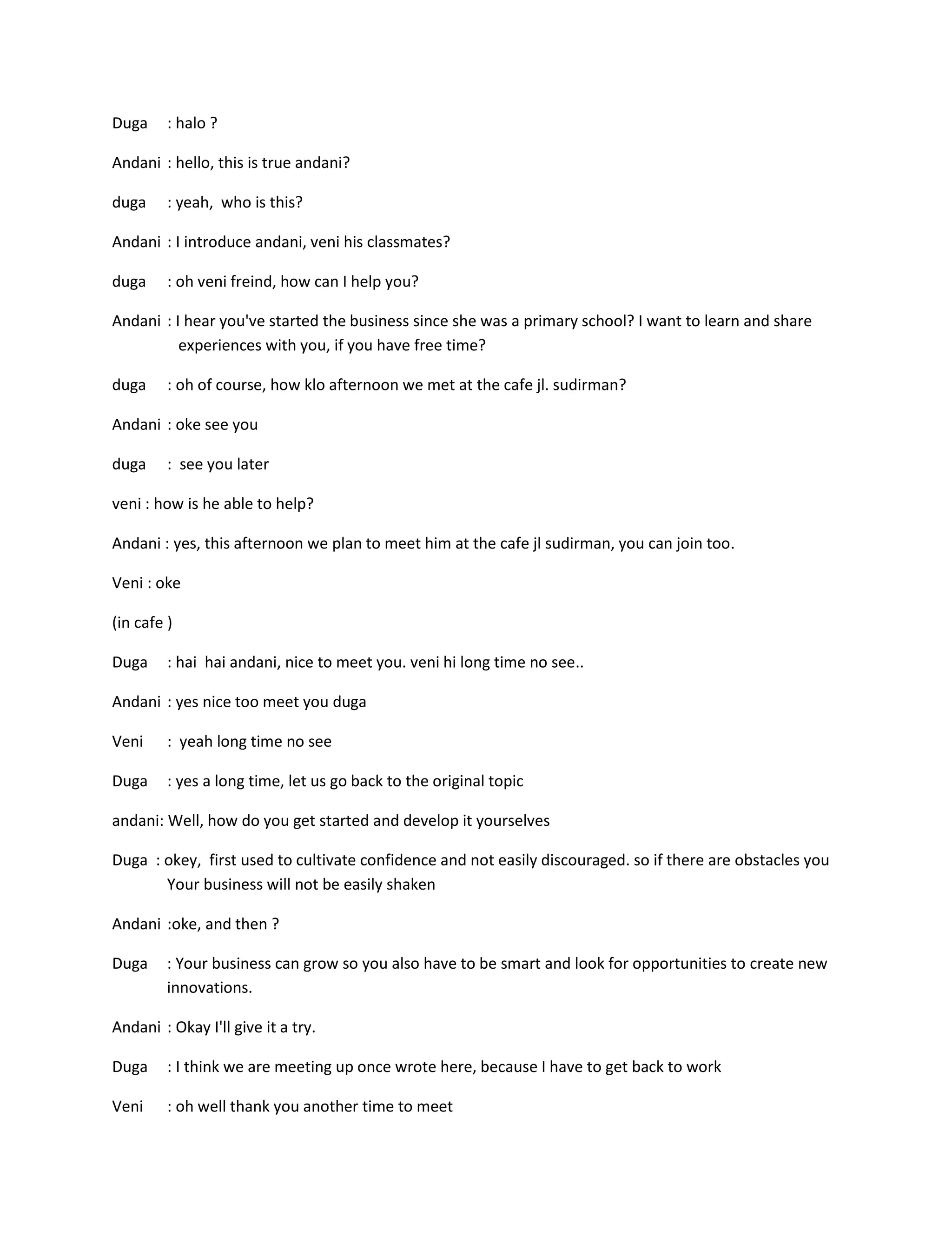 English dialogue copy | PDF