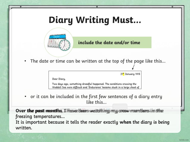 English Diary Writing Powerpoint.pptx | Funeral | Personal Celebrations & Life Events
