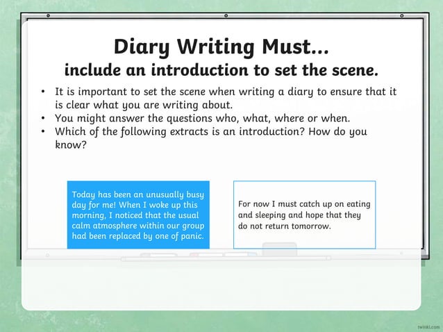 English Diary Writing Powerpoint.pptx | Funeral | Personal Celebrations & Life Events