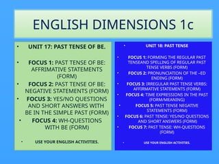 ENGLISH DIMENSIONS 1 ingles programa general | PPT