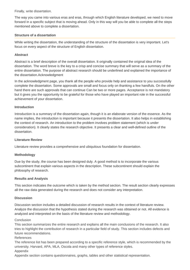 English dissertation help | PDF | Postgraduate Education | College ...