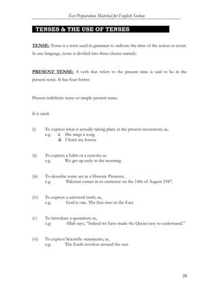 English ebook test preparation material | PDF