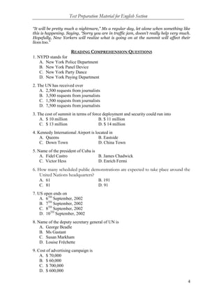 English ebook test preparation material | PDF