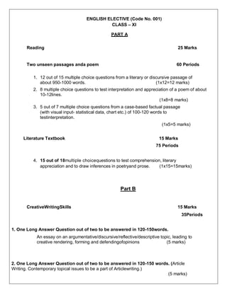 English elective 202122 | PDF