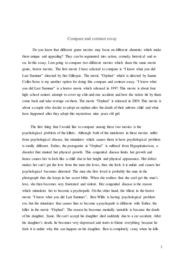 English 2 Compare Contrast Essay English 2 Compare Contrast Essay