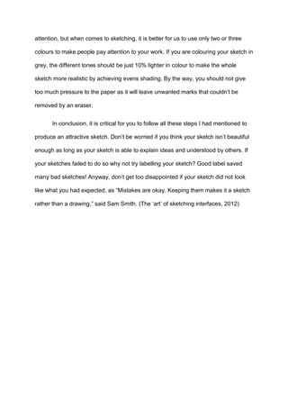 English essay steps involved in producing an attractive sketch | PDF