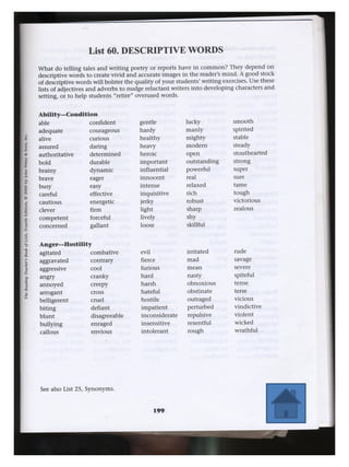English essay descriptive words | PDF