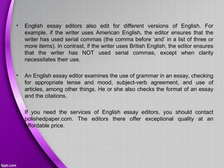 English essay editors how they edit an essay | PPT