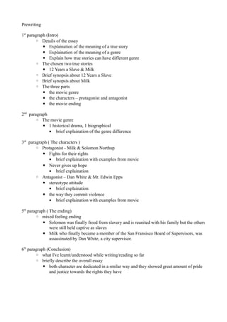 English essay Compare & Contrast btwn two movie genre | DOC