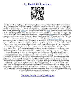 English Essay Sample | PDF
