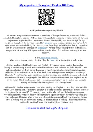English Essay Samples | PDF
