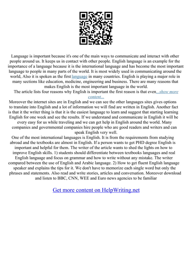 English Essay Samples | PDF