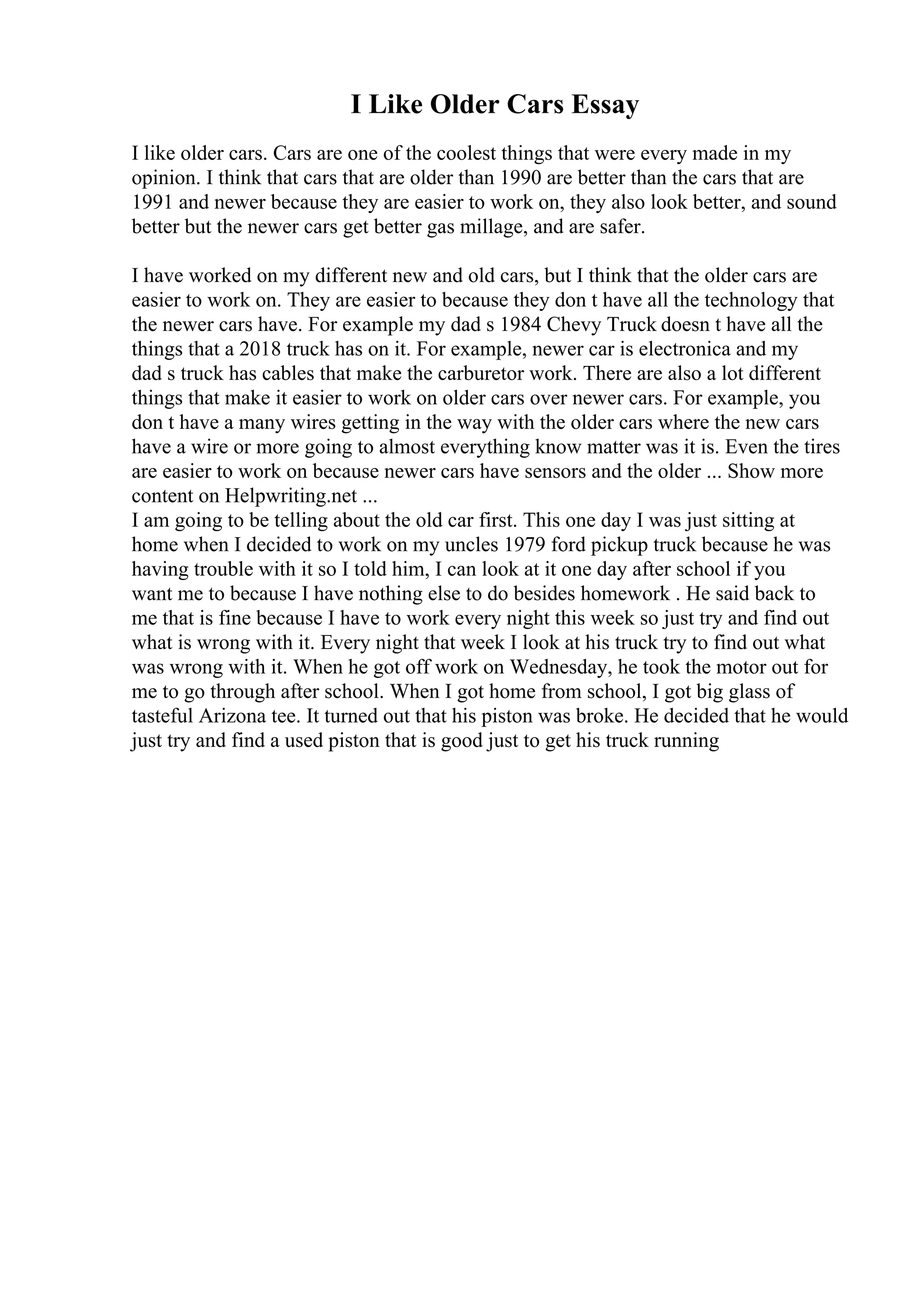 English Essays For Kids | PDF