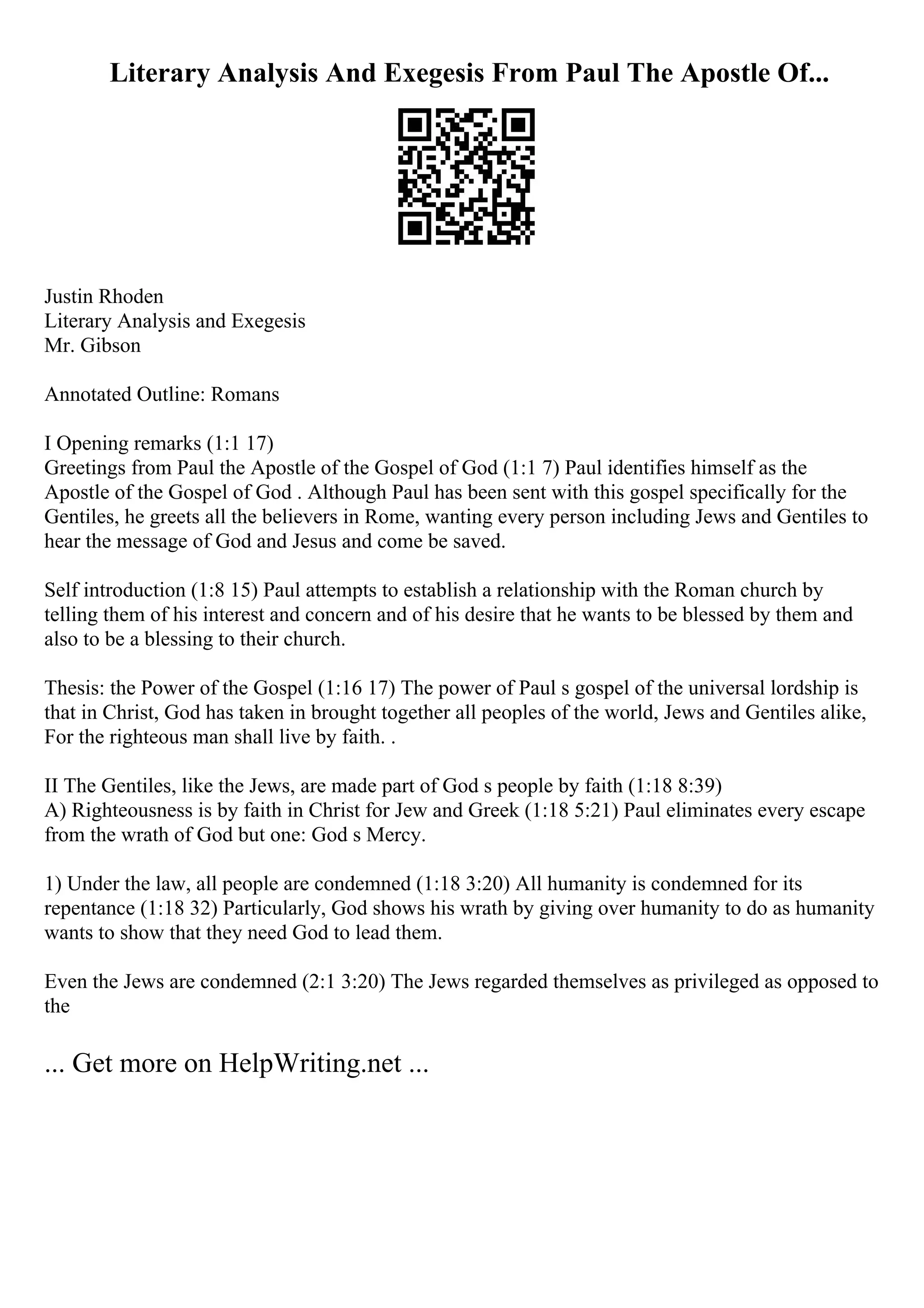 English Essay Structure Year 12 | PDF