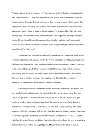 English essay superhero | DOCX