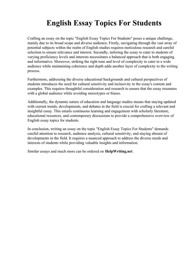 English Essay Topics For Students.pdf