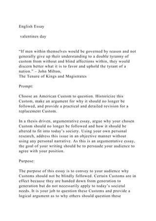 English Essay valentines dayIf men within themselves wou.docx