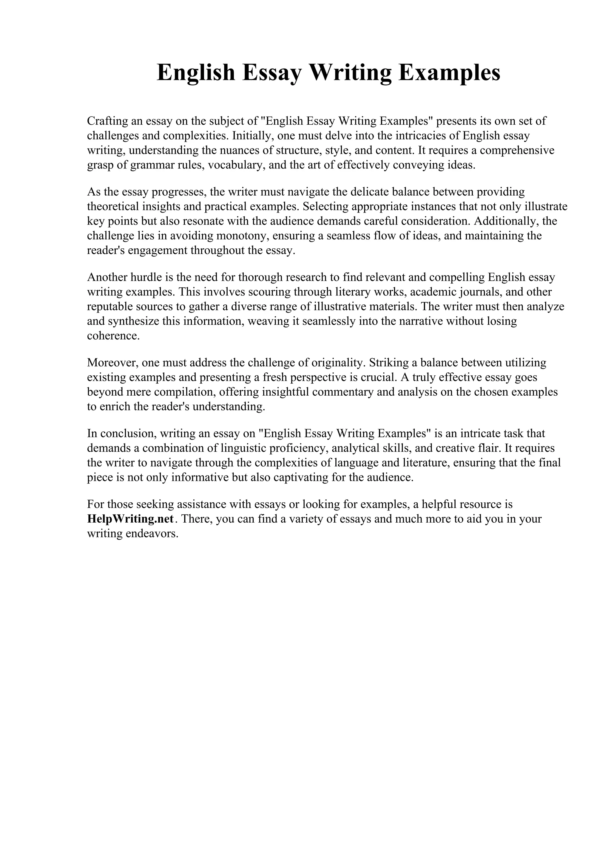 English Essay Writing Examples. St. Francis Medical Center | PDF ...