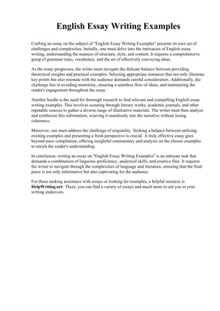 English Essay Writing Examples. St. Francis Medical Center | PDF ...