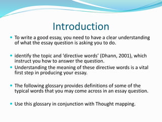 English exam revision terminology explained | PPTX