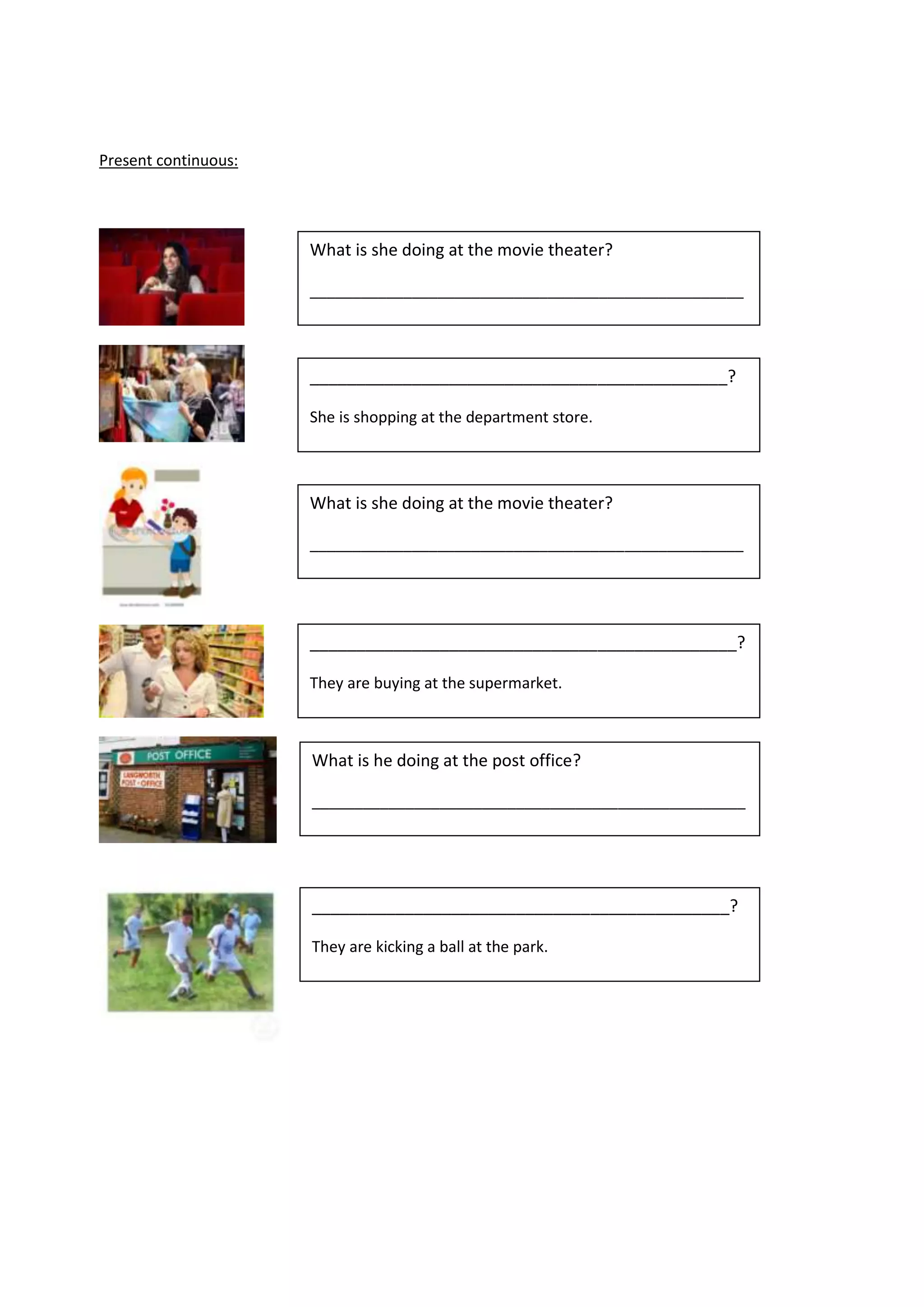 English exercises for fourth grade (part 2) | DOCX