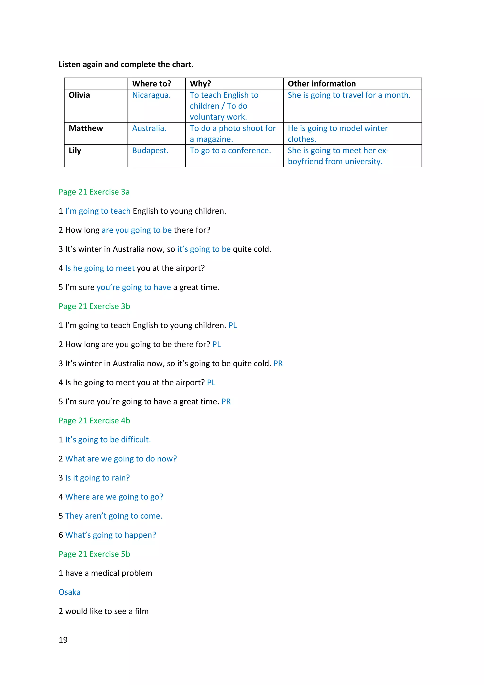 English file 3e_pre-int_sb_answer_key | PDF