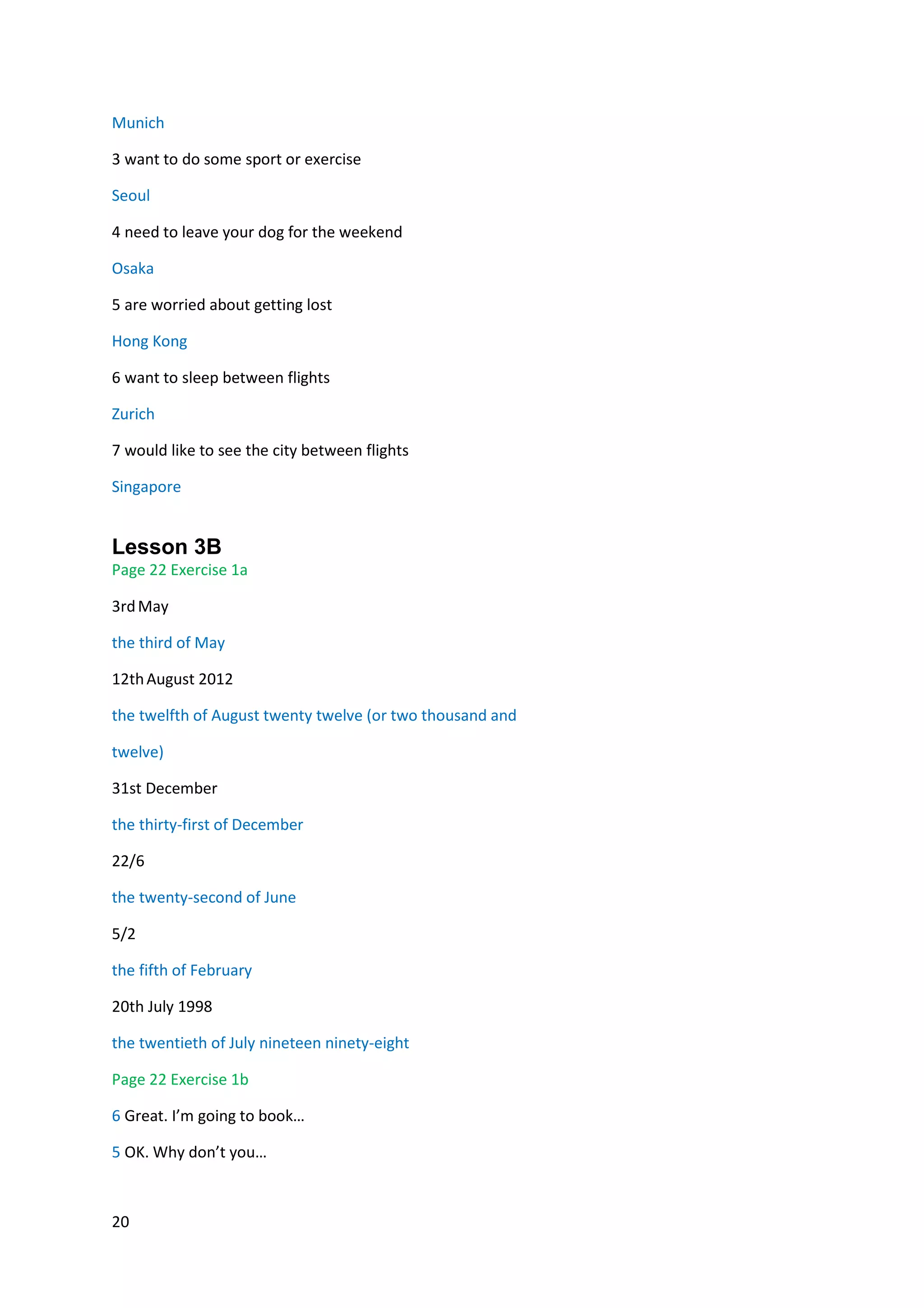 English file 3e_pre-int_sb_answer_key | PDF