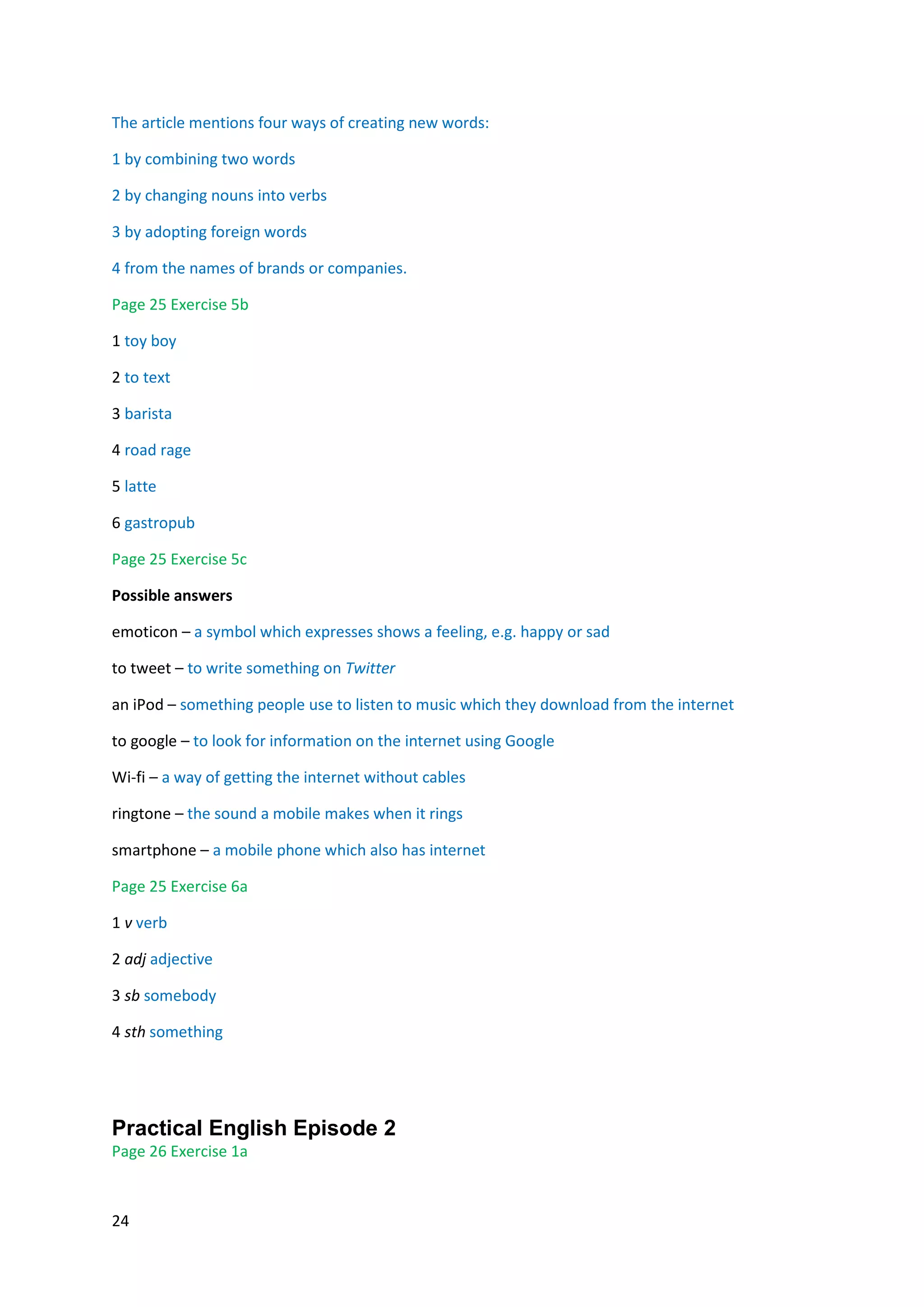 English file 3e_pre-int_sb_answer_key | PDF