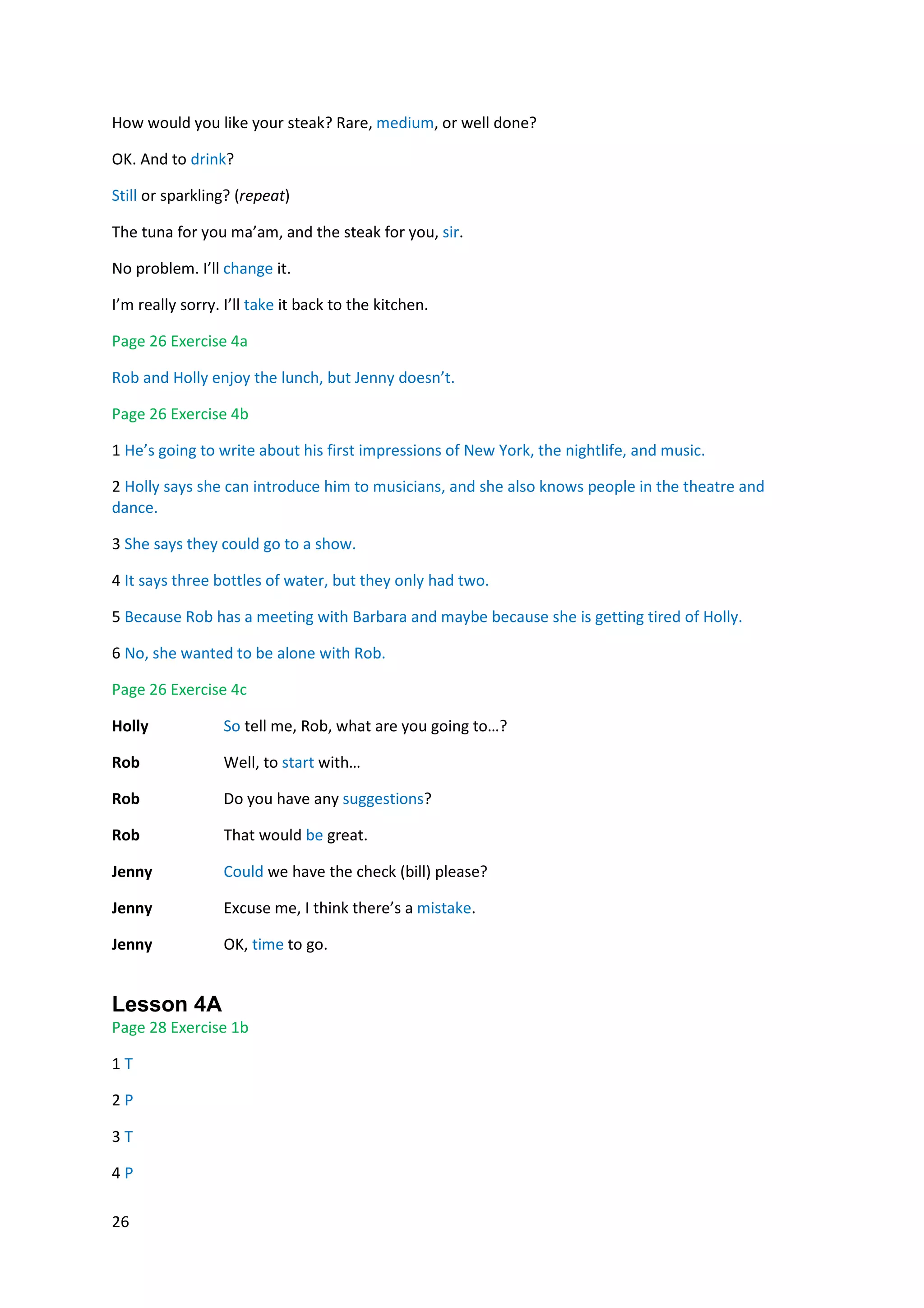 English file 3e_pre-int_sb_answer_key | PDF