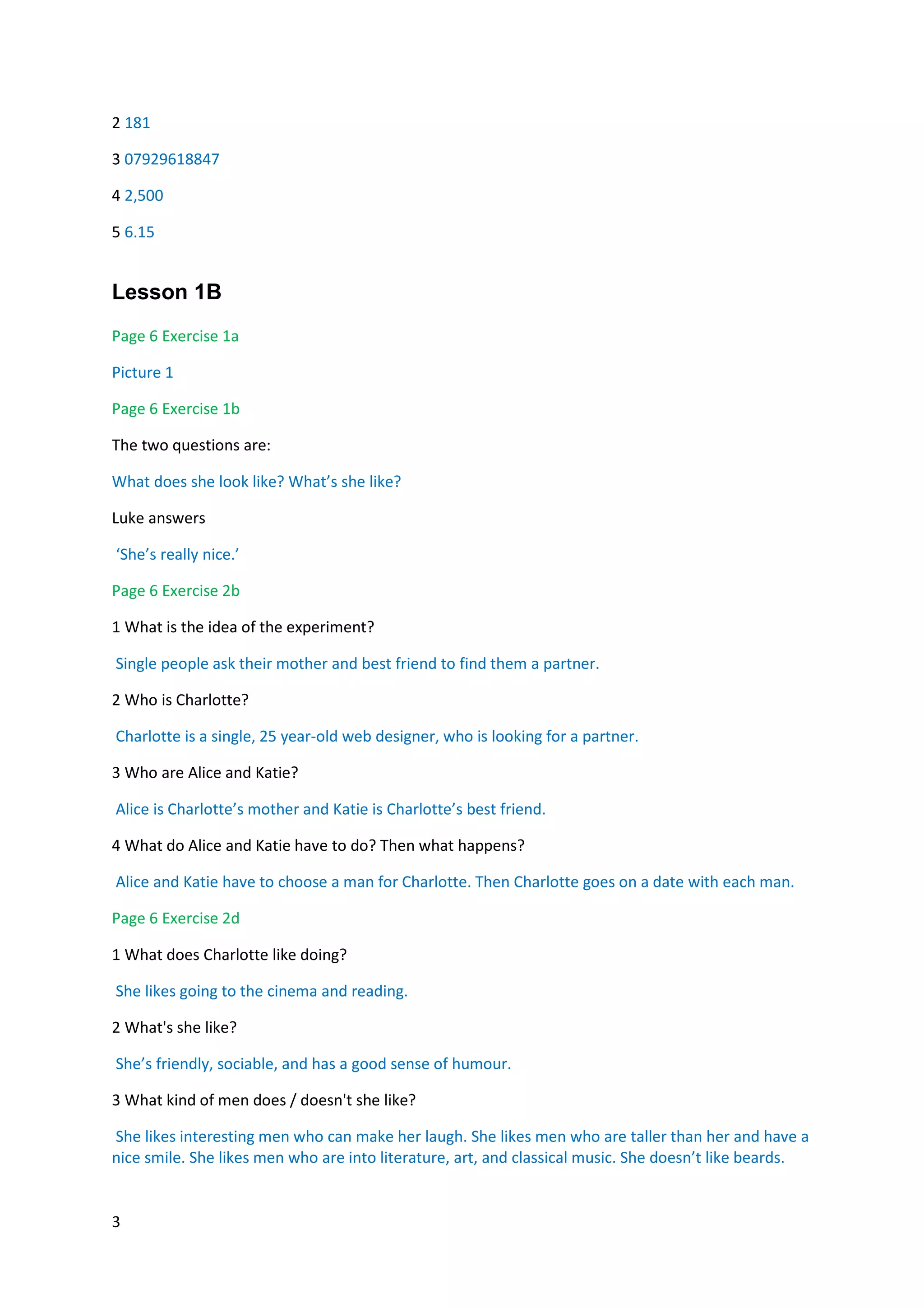 English file 3e_pre-int_sb_answer_key | PDF