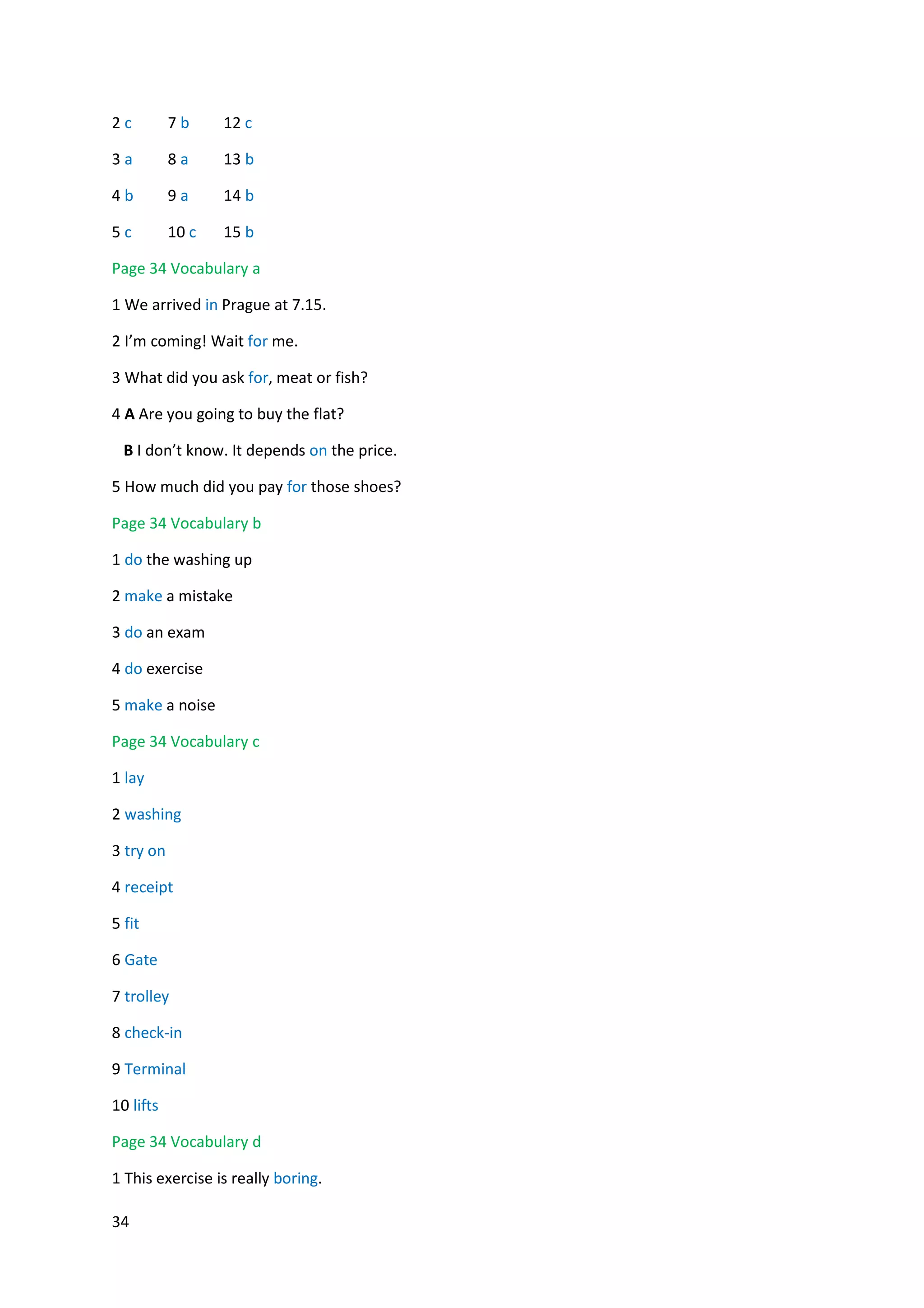 English file 3e_pre-int_sb_answer_key | PDF