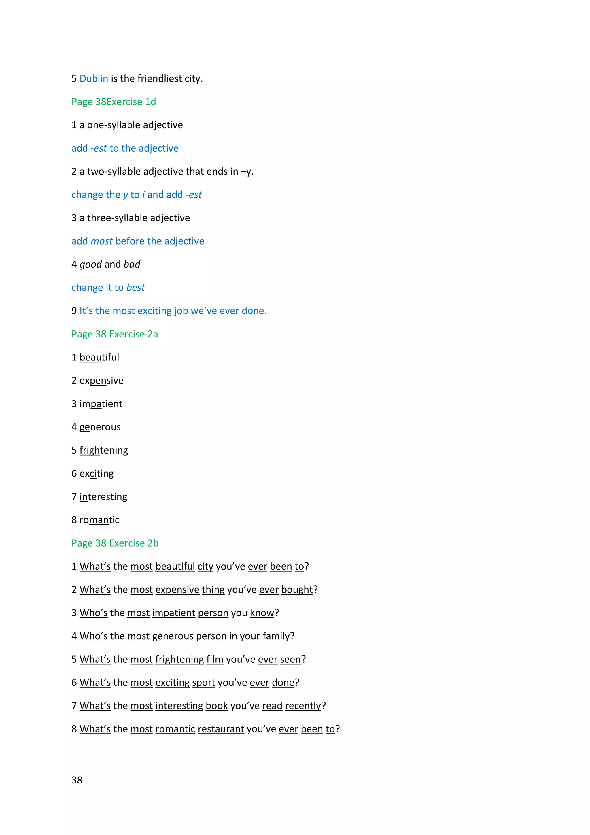 English file 3e_pre-int_sb_answer_key | PDF