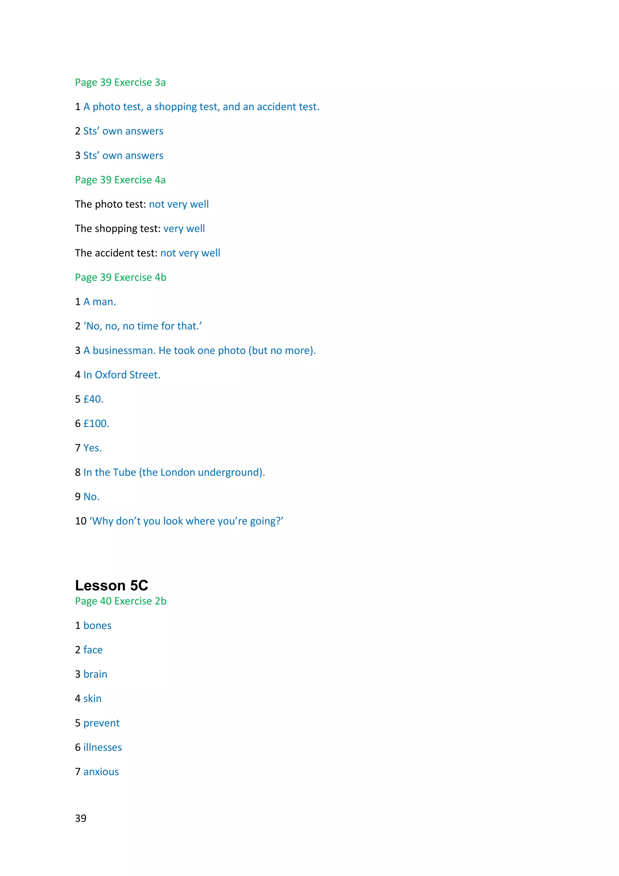 English file 3e_pre-int_sb_answer_key | PDF