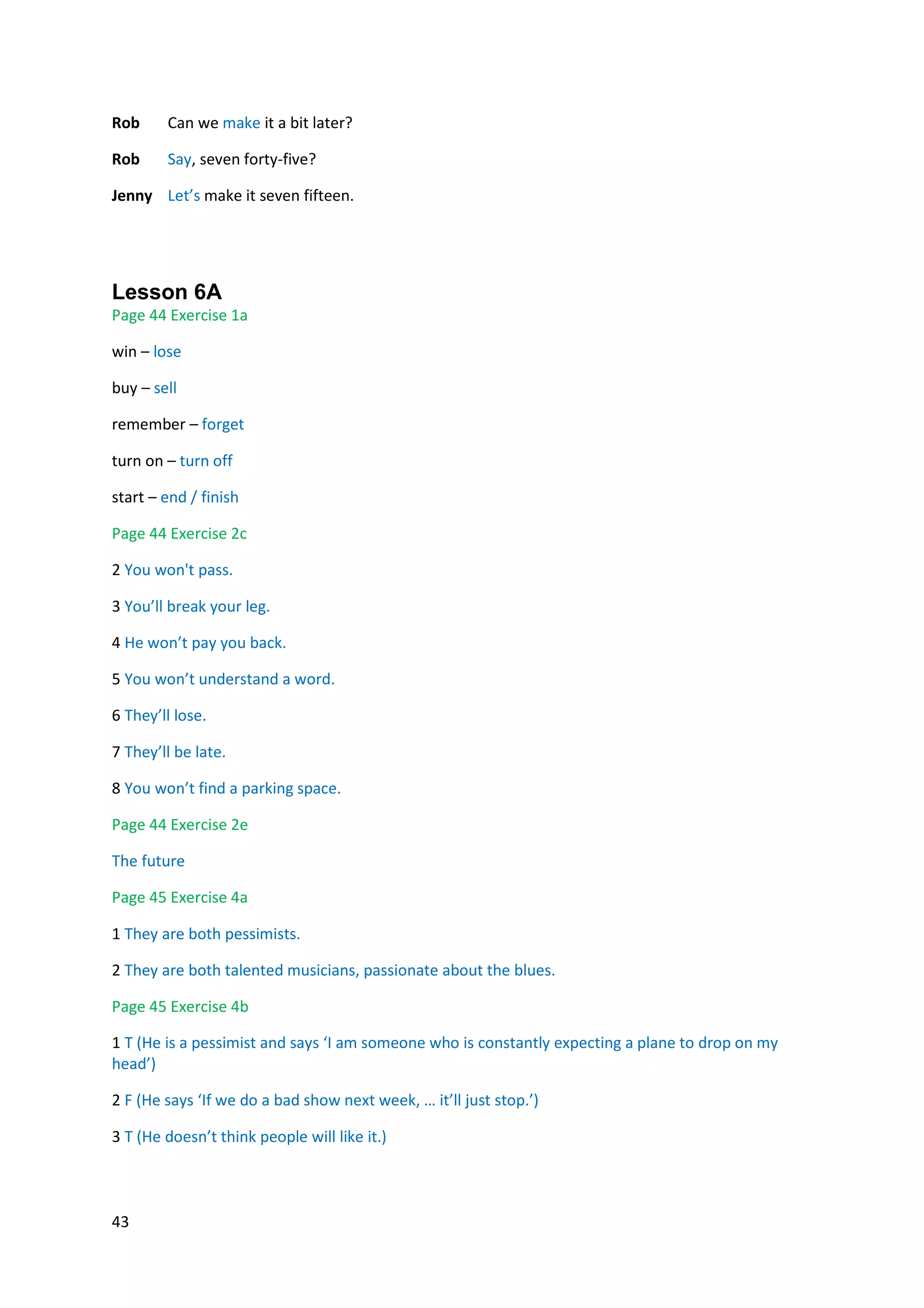 English file 3e_pre-int_sb_answer_key | PDF