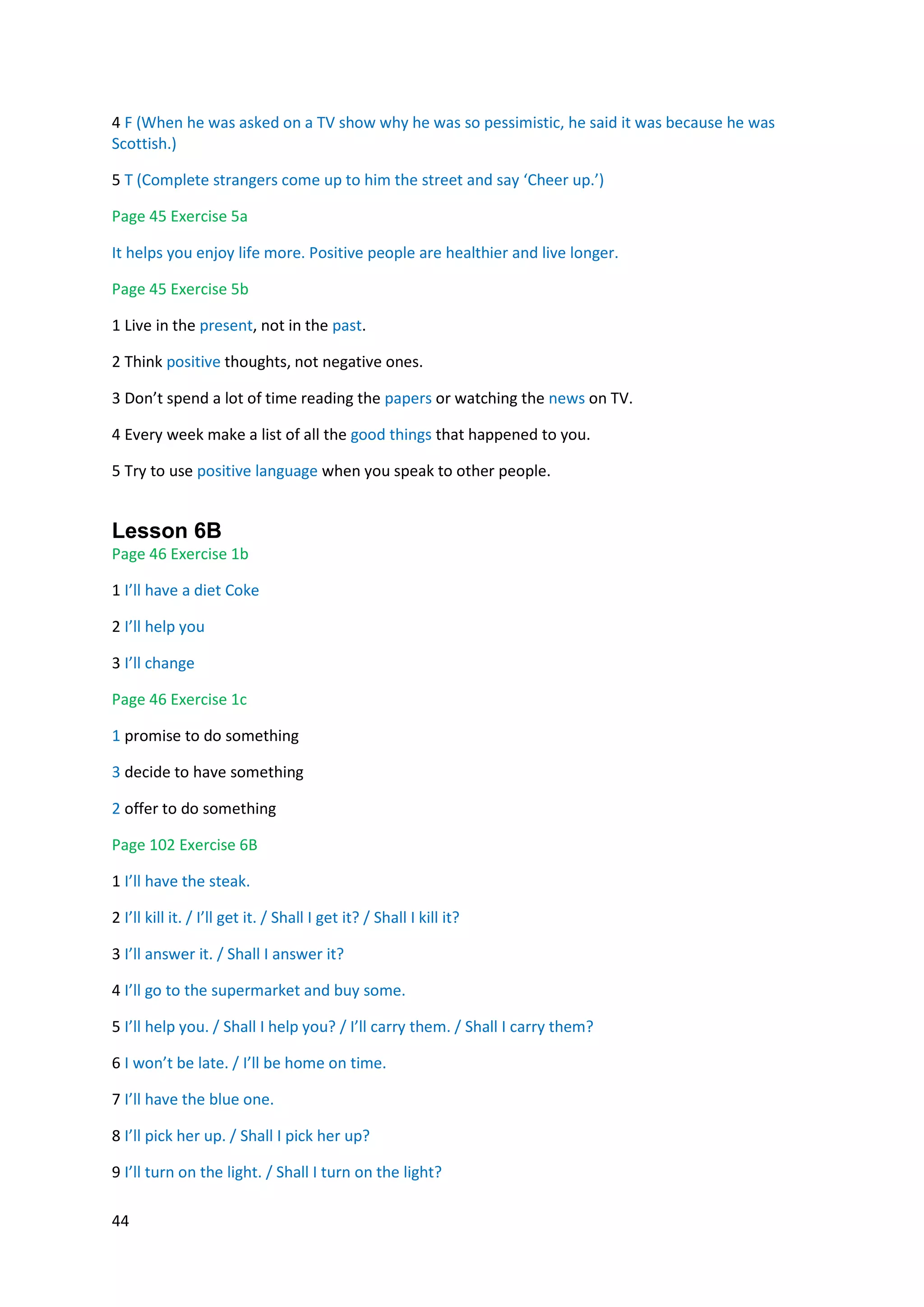 English file 3e_pre-int_sb_answer_key | PDF