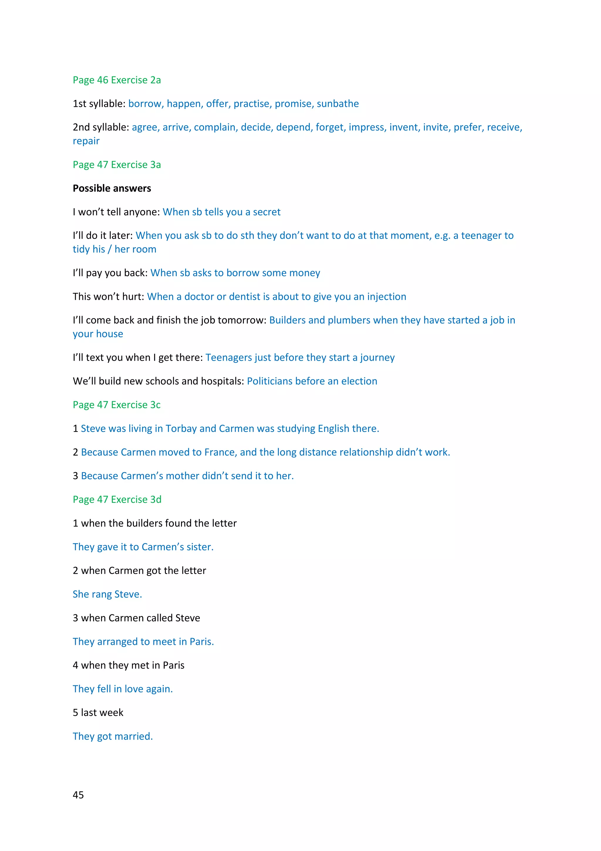 English file 3e_pre-int_sb_answer_key | PDF