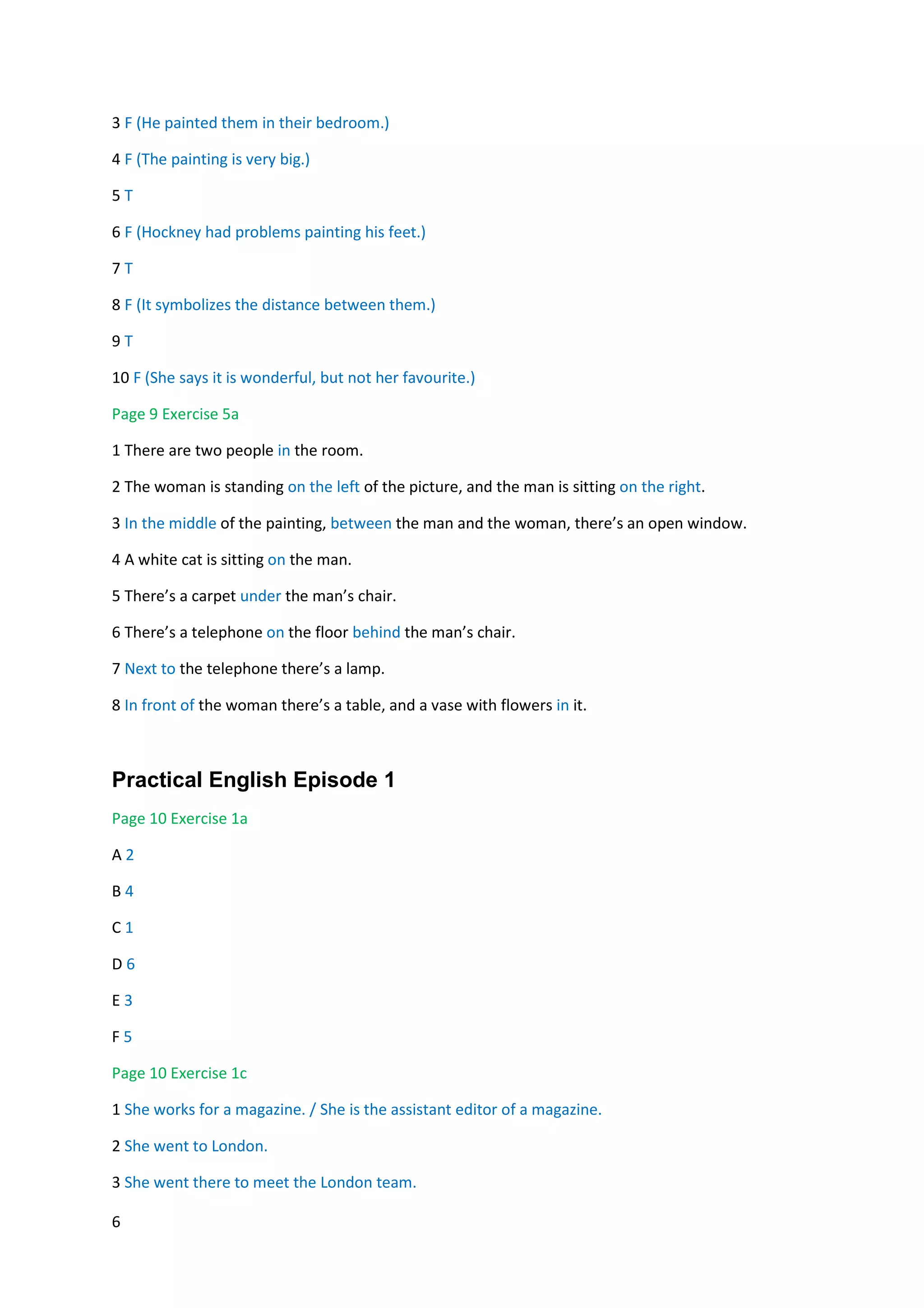 English file 3e_pre-int_sb_answer_key | PDF