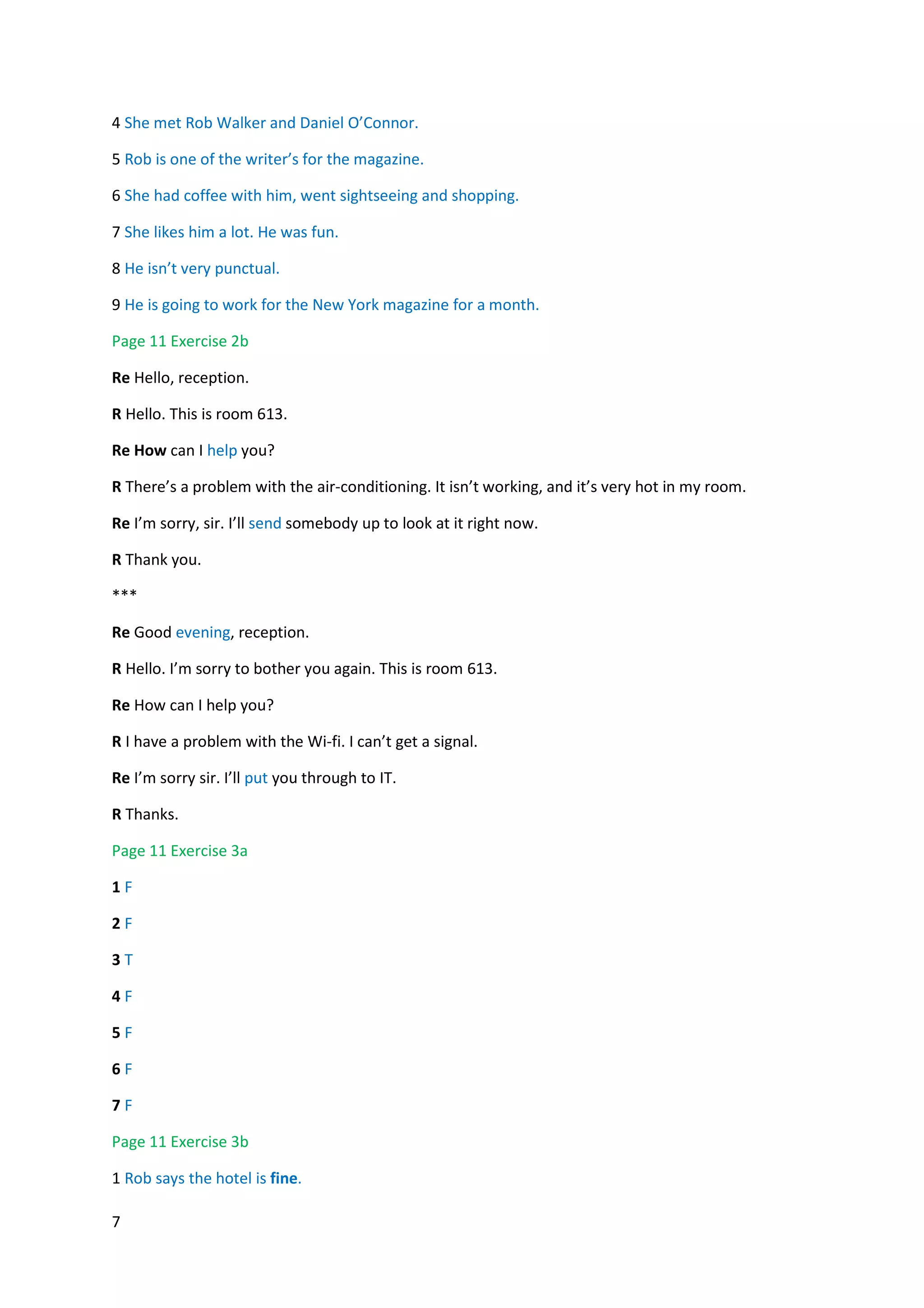 English file 3e_pre-int_sb_answer_key | PDF